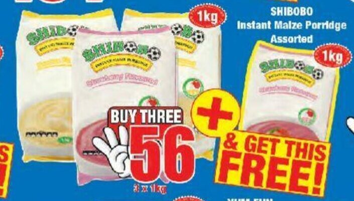 Shibobo Instant Maize Porridge Assorted 1kg offer at Boxer