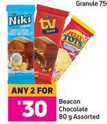 Beacon chocolate assorted-for 2 x 80g offer at Game
