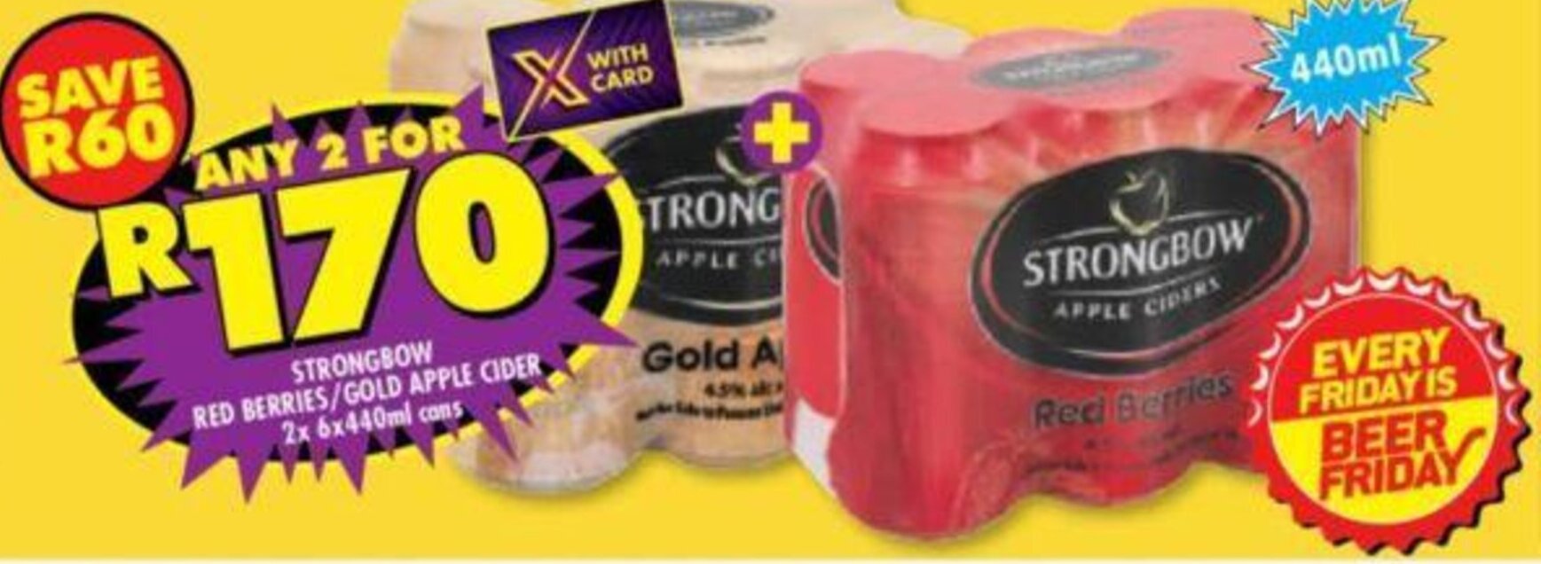 Strongbow Red Berries/Gold Apple Cider offer at Shoprite