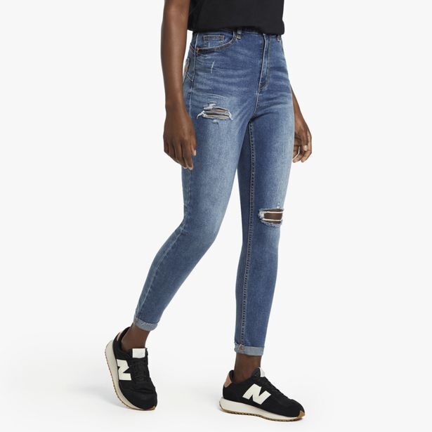 Redbat women's medium wash high rise super skinny offer at Sportscene