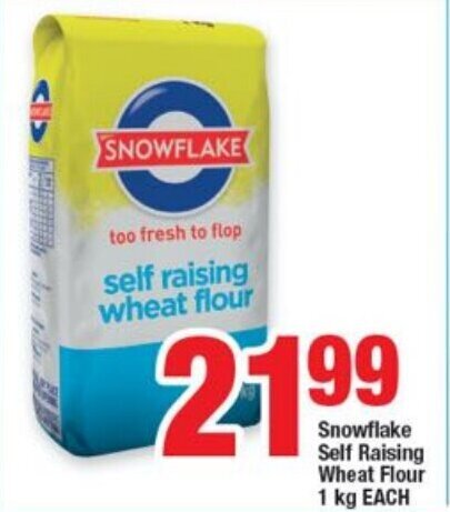 Snowflake Self Raising Wheat Flour 1kg each offer at OK Foods