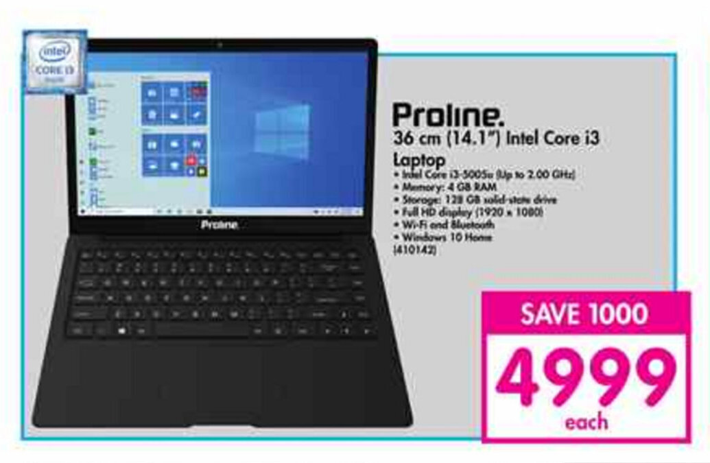 Proline - 14.1" Intel Core i3 Laptop offer at Makro