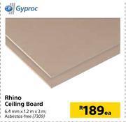 Gyproc rhino ceiling board 6.4mm x 1.2m x 3m-each offer at Builders ...