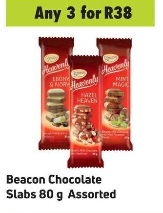 Beacon Chocolate Slabs 80g assorted offer at Game