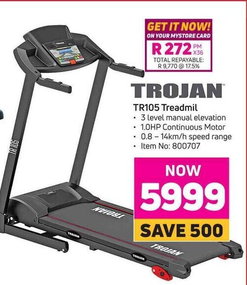 Trojan TR105 Treadmill offer at Game