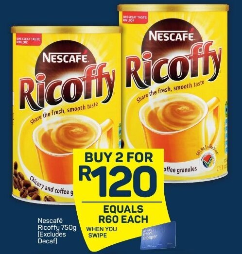 Nescafé Ricoffy 750g offer at Pick n Pay
