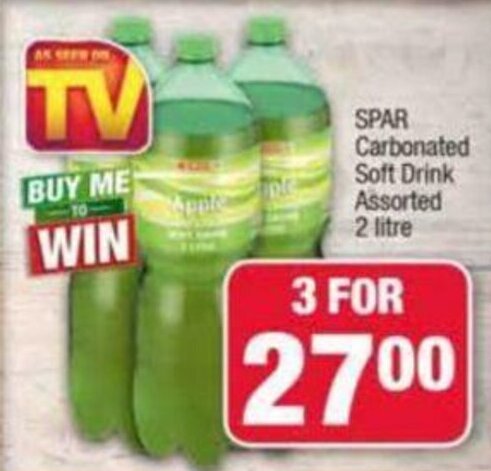 Spar Carbonated Soft Drink 2L offer at Spar