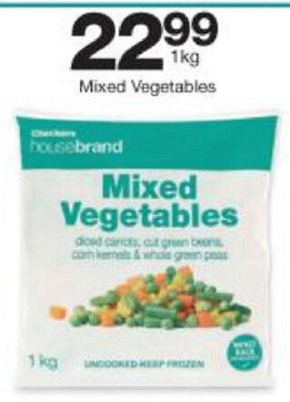 Mixed Vegetables 1kg offer at Checkers