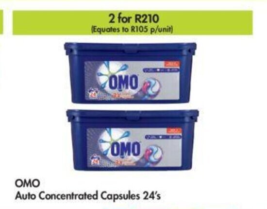 Omo Auto Concentrated Capsules 24's offer at Makro