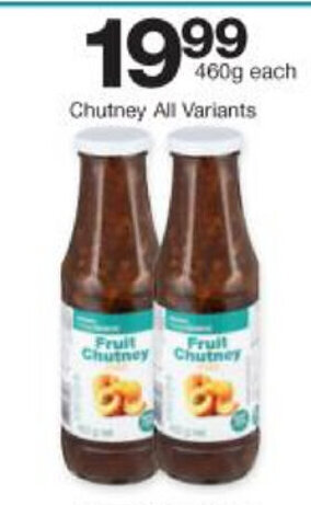 Chutney All Variants 460g offer at Checkers