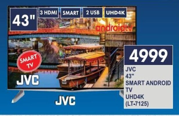 JVC 43" Smart Android TV UHD4K offer at President Hyper