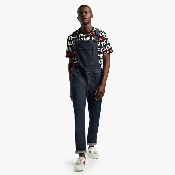 Fabiani x fuata moyo blue denim dungaree offer at Fabiani