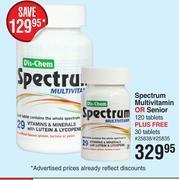 Spectrum multivitamin or senior 120 tablets plus free 30 tablets offer ...