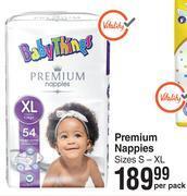 Baby things premium nappies sizes s-xl-per pack offer at Dis-Chem