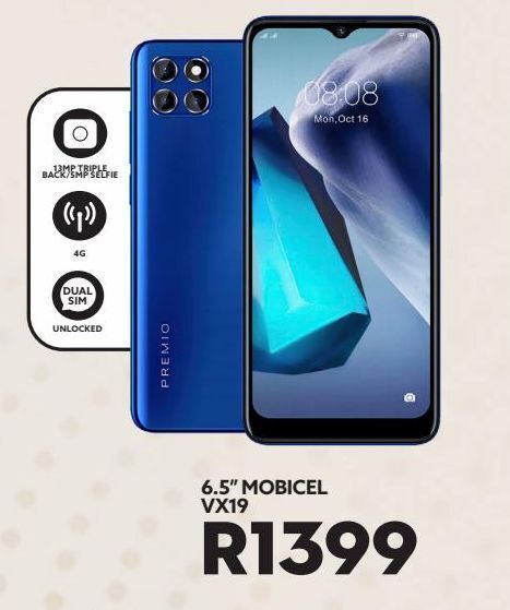 6.5 mobicel vx19 offer at Ackermans