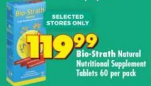 Bio-Strath Natural Nutritional Supplement Tablets 60 per pack offer at ...