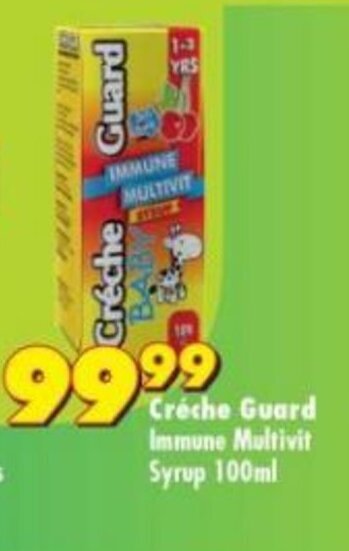 Créche Guard Immune Multivit Syrup 100ml offer at Shoprite