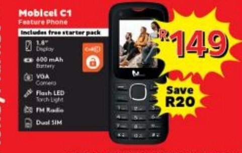 Mobicel C1 Feature Phone offer at Usave