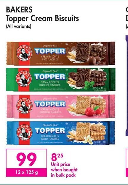 BAKERS Topper Cream Biscuits offer at Makro