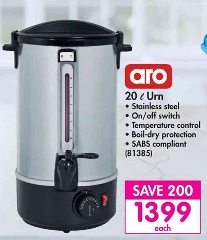 aro 20 € Urn • Stainless steel offer at Makro