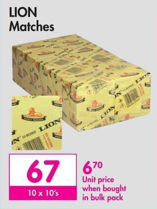 LION Matches offer at Makro