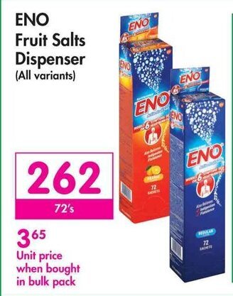 ENO Fruit Salts Dispenser (All variants) offer at Makro