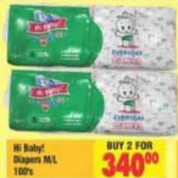Hi Baby! Diapers ML 100% offer at Big Save