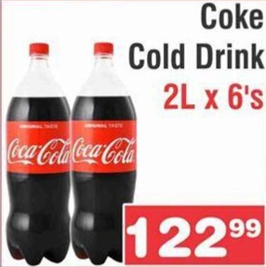 Coke Cold Drink 2L x 6's offer at Advance Cash n Carry