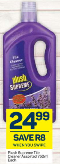 Plush Supreme Tile Cleaner 750ml offer at Pick n Pay