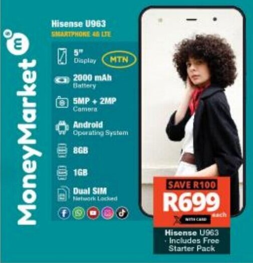 Hisense U963 Includes Free Starter Pack offer at Checkers