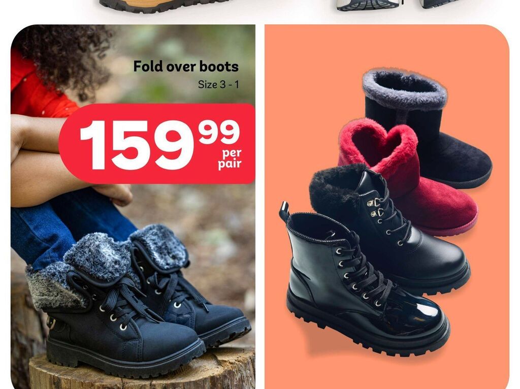Fold over boots offer at PEP