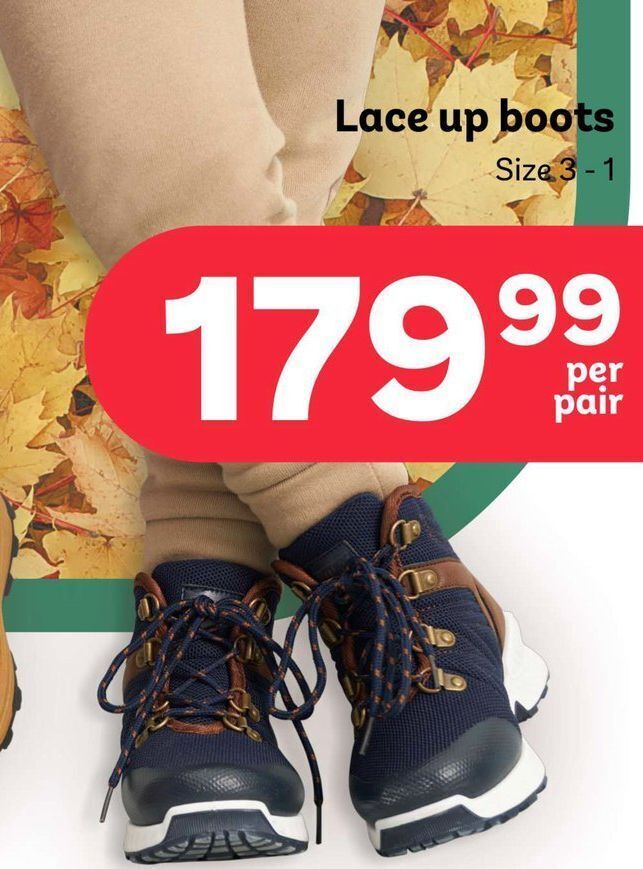 Lace up boots offer at PEP