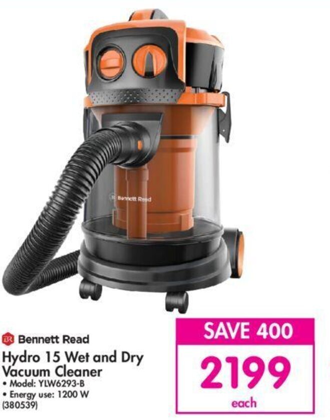Bennett Read Hydro 15 Wet and Dry Vacuum Cleaner offer at Makro