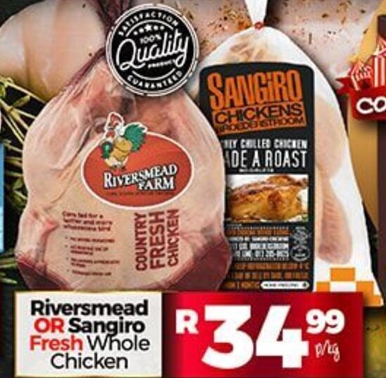 Reversmead pr Sangiro Fresh Whole Chicken offer at Take 'n Pay