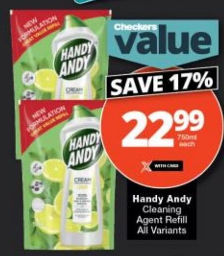Handy Andy Cleaning Agent Refill All Variants Offer At Checkers