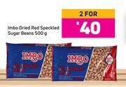 Imbo dried red speckled sugar beans-for 2 x 500g offer at Game
