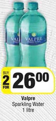 Valpre Sparkling Water 1 litre offer at Spar