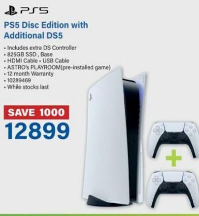 Ps5 disc edition with additional ds5 offer at Incredible Connection