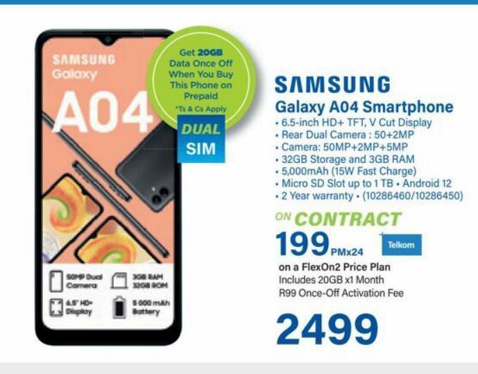 Samsung Galaxy A04 Offer At Incredible Connection