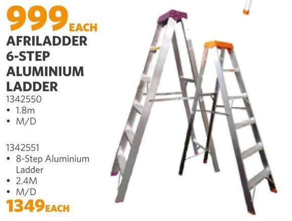 AFRILADDER 6-STEP ALUMINIUM LADDER offer at BUCO