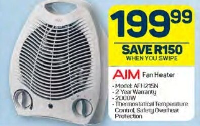AIM Fan Heater offer at Pick n Pay