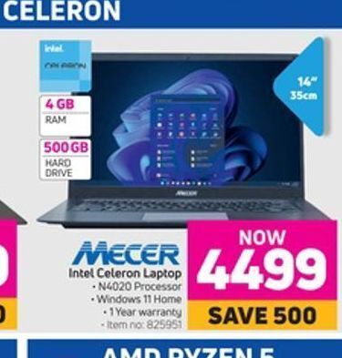 Intel celeron laptop mecer offer at Game