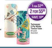 Twinsaver 2 ply white tissue tube assorted-for 1 x 80 per pack offer at ...