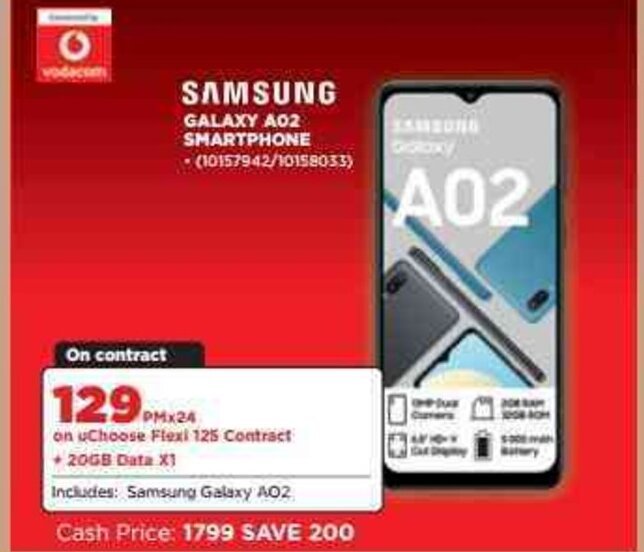 Samsung Galaxy AO2s Smartphone offer at HiFi Corp