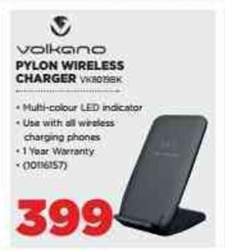 Volkano Pylon Wireless Charger offer at HiFi Corp