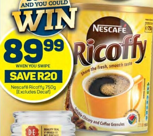 Nescafé Ricoffy 750g [Excludes Decaf) offer at Pick n Pay