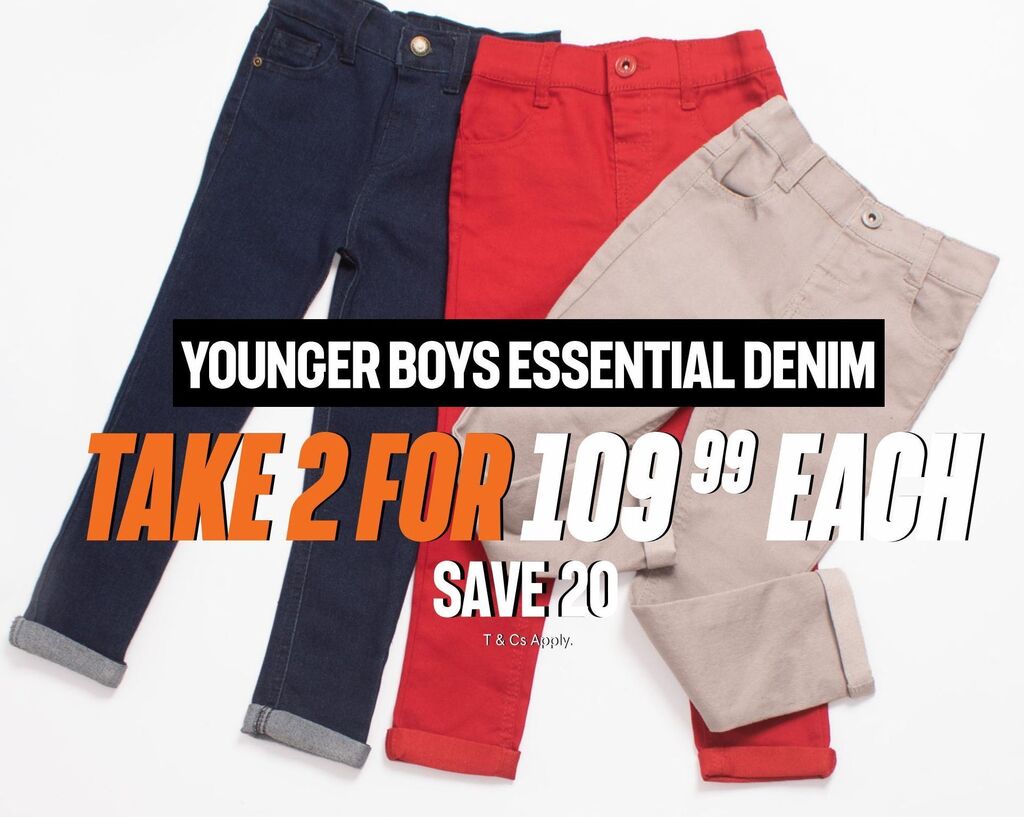 Younger boys essential denim offer at Jet