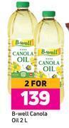 B-well canola oil-for 2 x 2l offer at Game
