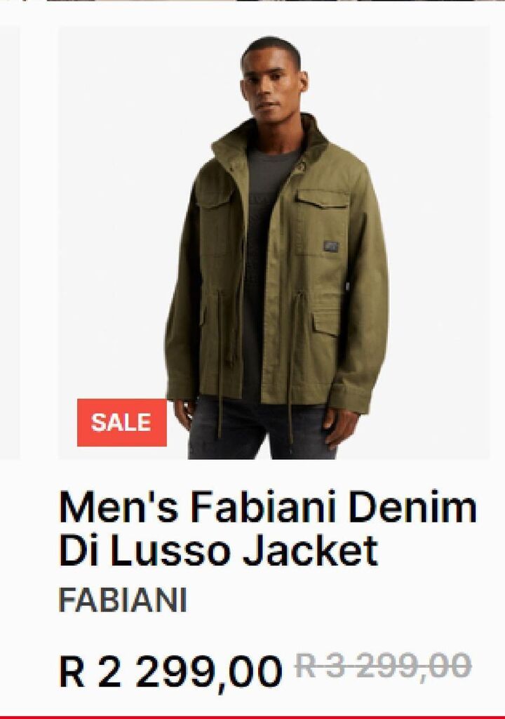 Men's fabiani denim di lusso jacket offer at Fabiani