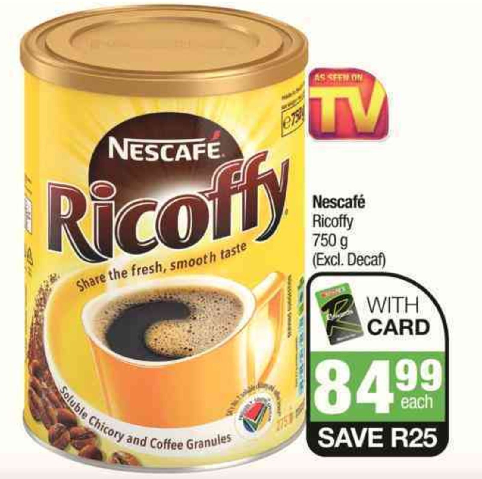 Nescafé Ricoffy 750 g (Excl. Decaf) offer at Spar